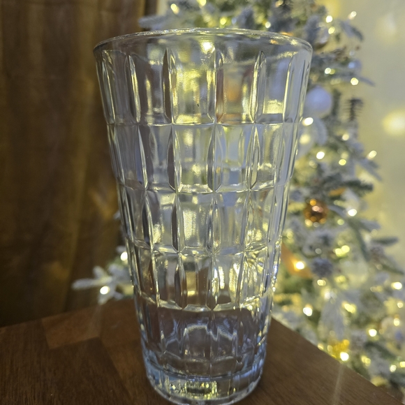Syndicate Sales Inc. | Dining | Vintage Clear Glass Vase Paneled Cut Design Syndicate Sales Inc ...